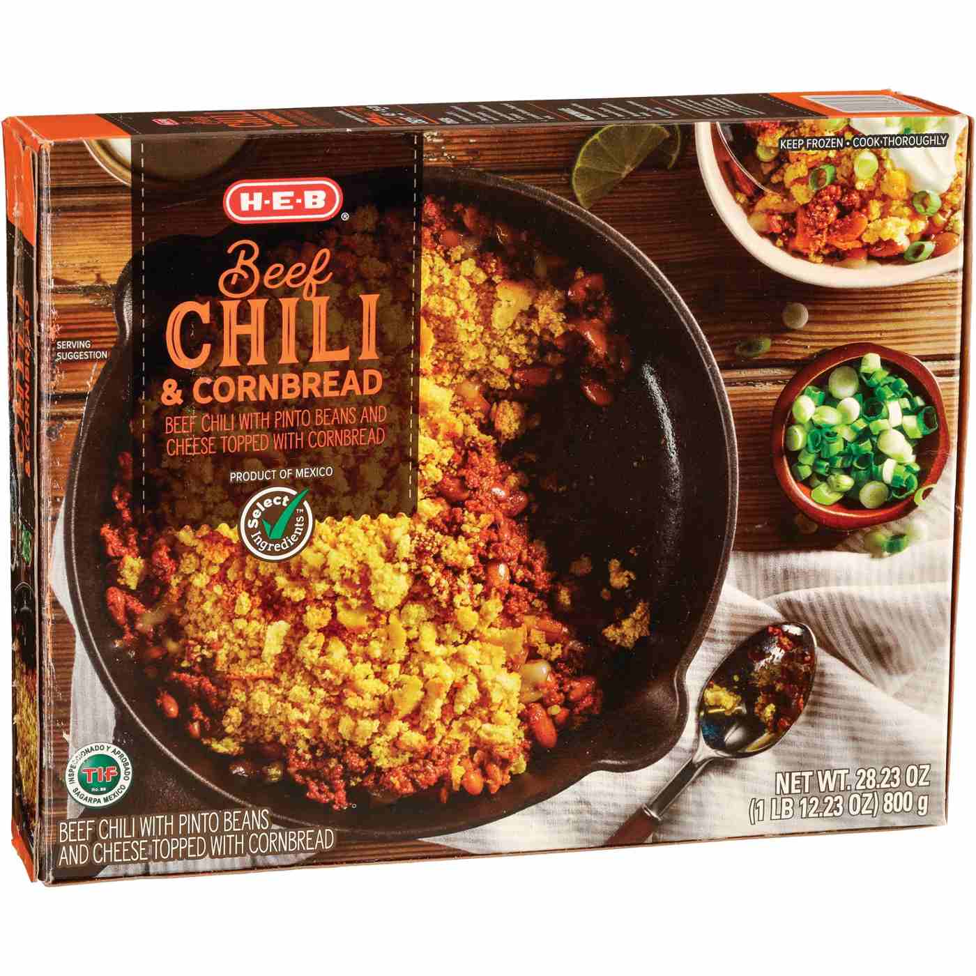 H-E-B Frozen Beef Chili & Cornbread – Family-Size - Shop Entrees ...