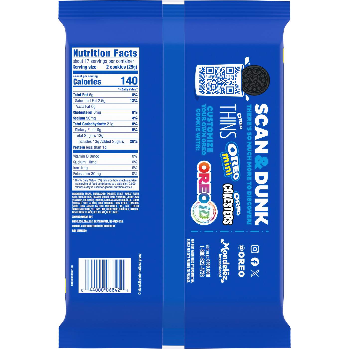 OREO Java Chip Creme Chocolate Sandwich Cookies Family Size - Shop ...