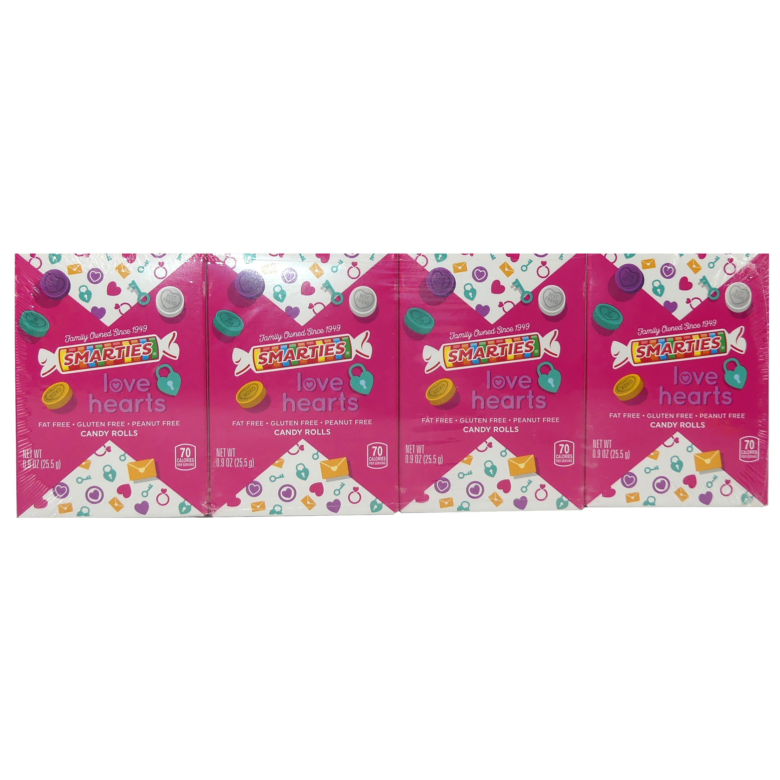Smarties Love Hearts Candy Rolls Valentine's Boxes, 4 pk - Shop Candy ...