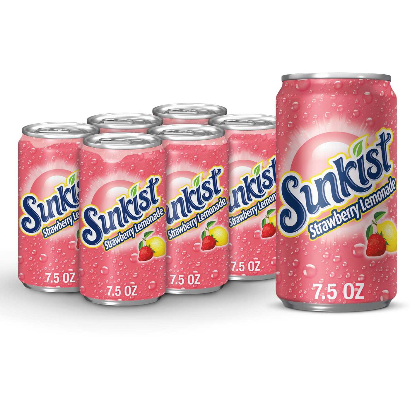 Sunkist Strawberry Lemonade 7.5 oz Cans - Shop Soda at H-E-B