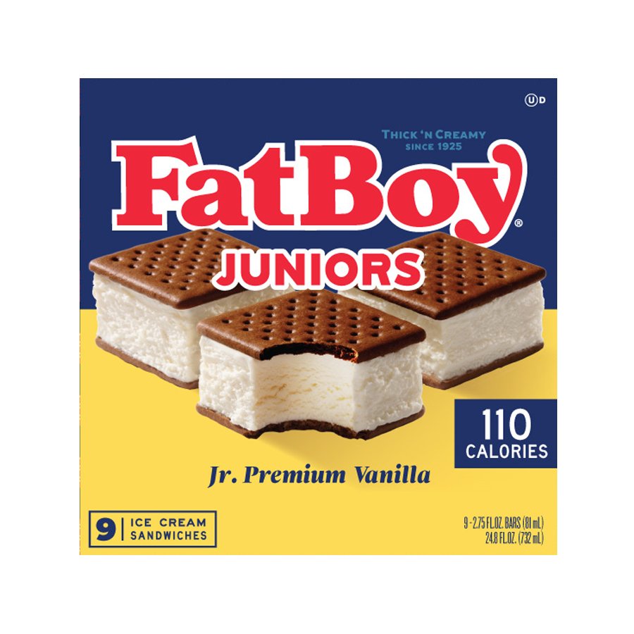 FatBoy Jr. Vanilla Ice Cream Sandwiches - Shop Cones & sandwiches at H-E-B