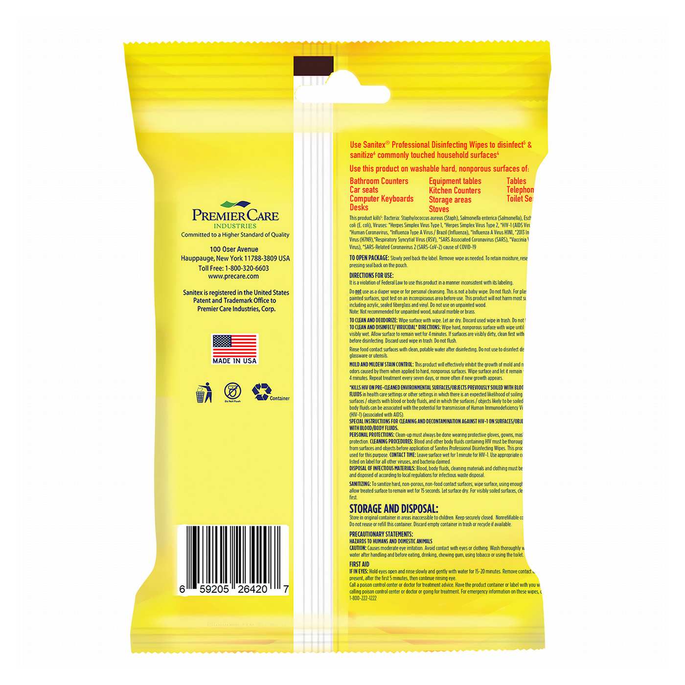 Sanitex Disinfecting Wet Wipes - Shop Hand sanitizer at H-E-B