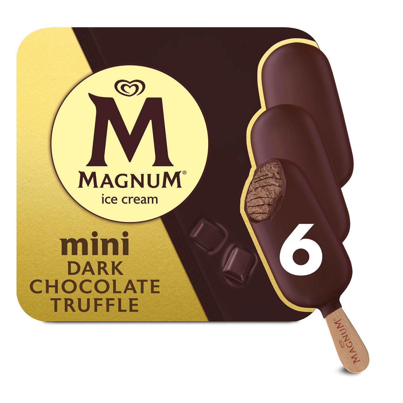 Magnum Mini Ice Cream Bars Dark Chocolate Truffle - Shop Bars & pops at ...