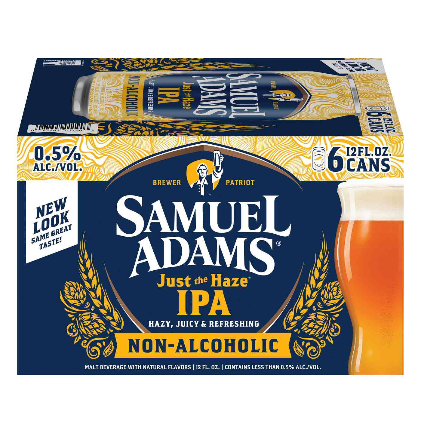 Samuel Adams Just The Haze Non-Alcoholic IPA 6 pk Cans - Shop Beer at H-E-B