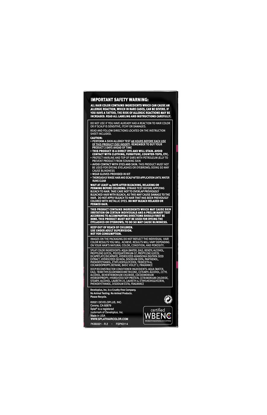 Splat Midnight Magenta Hair Color Kit - Shop Hair color at H-E-B