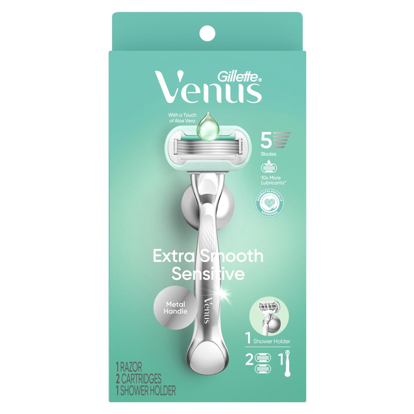 Gillette Venus Deluxe Smooth Sensitive Razor with 2 Cartridges - Shop ...