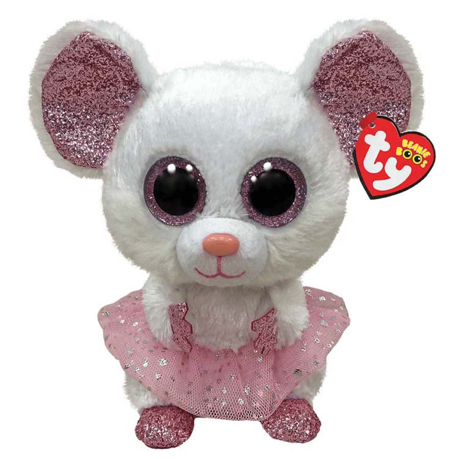 ty Nina - White Ballerina Mouse Beanie Boos Plush - Shop Toys at H-E-B