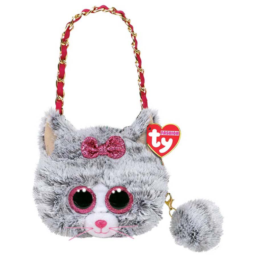 ty Kiki - Grey Striped Cat Mini Purse - Shop Plush toys at H-E-B