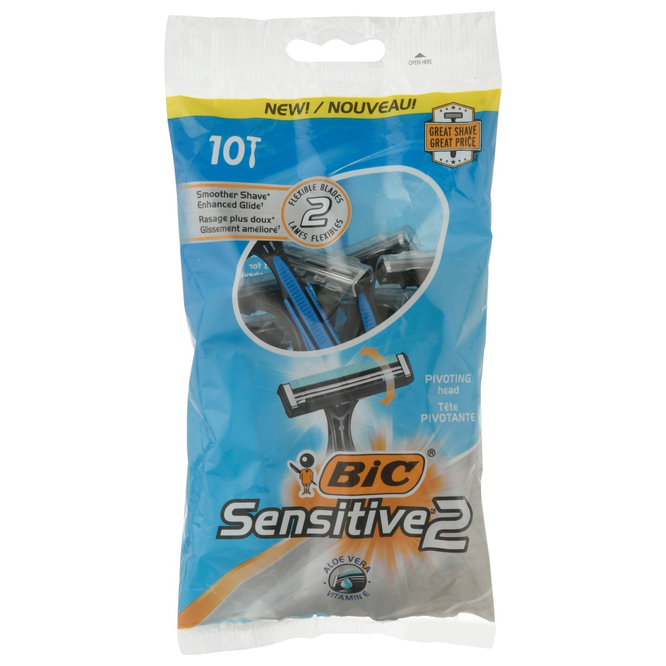 Bic Sensitive 2 Disposable Razor - Shop Razors & blades at H-E-B
