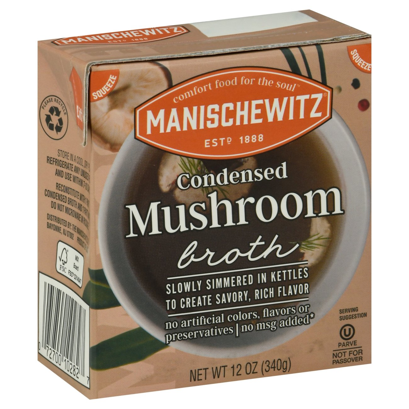 Manischewitz Condensed Mushroom Broth - Shop Broth & Bouillon at H-E-B