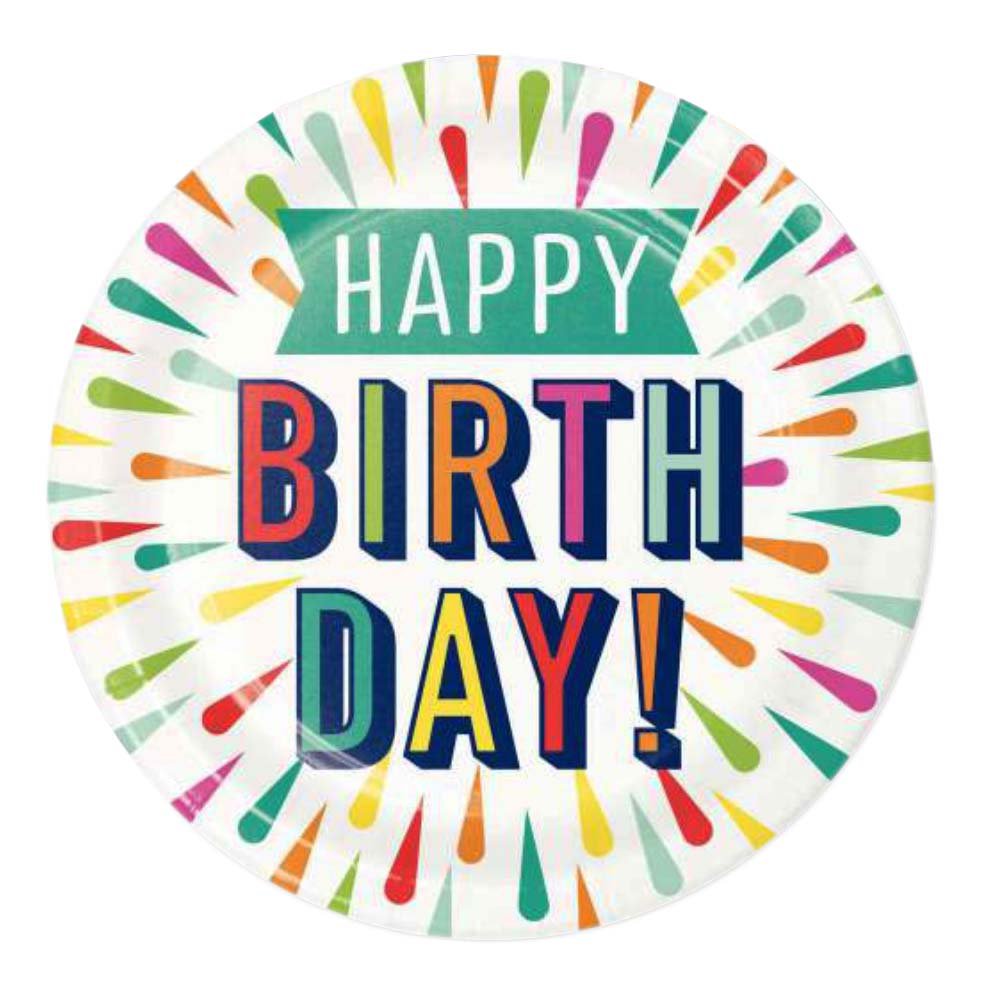 Creative Converting Birthday Burst Dinner Paper Plates - 9" - Shop ...
