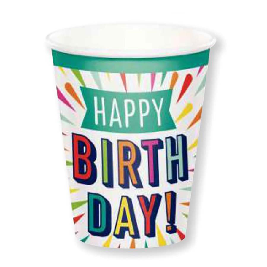 Creative Converting Birthday Burst Paper Cups - Shop Party decor at H-E-B
