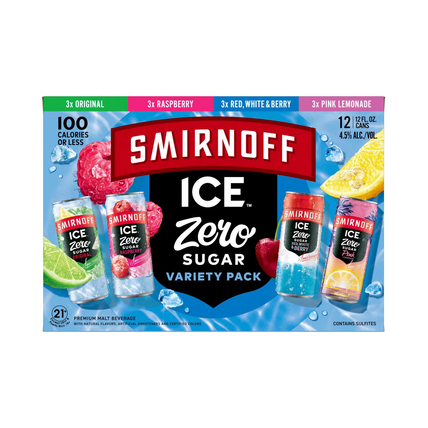 Smirnoff Ice Zero Sugar Variety Box - Shop Malt beverages & coolers at ...