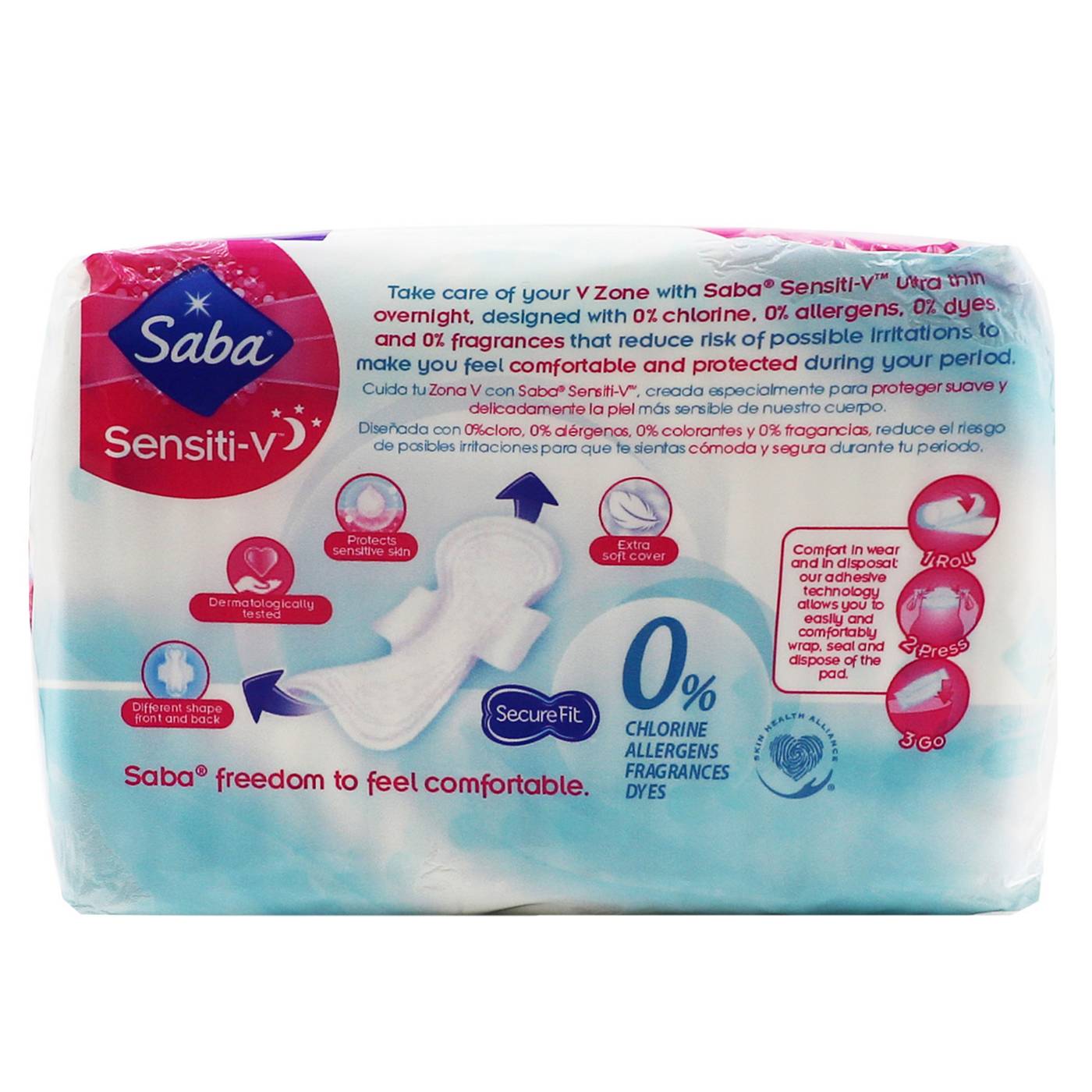 Saba Sensitive Ultra Thin Overnight Pads - Shop Pads & Liners at H-E-B