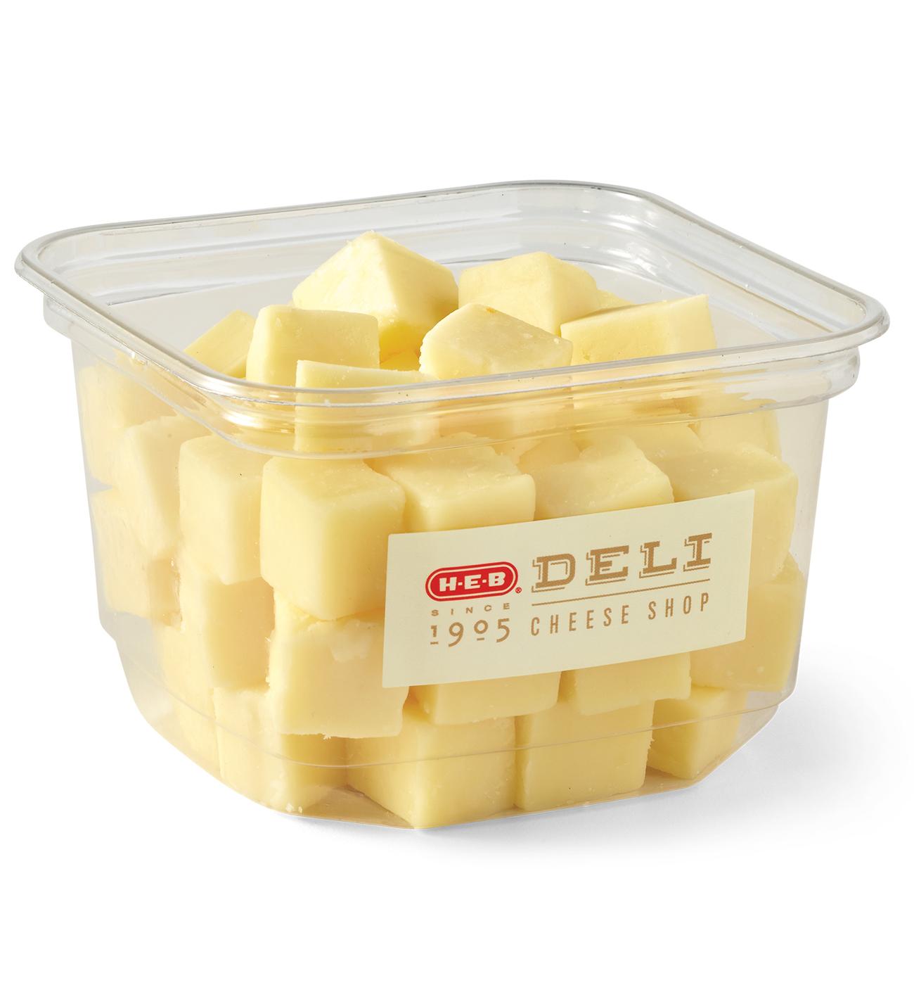 H-E-B Deli Artisan White Cheddar Cheese Cubes - Shop Cheese at H-E-B