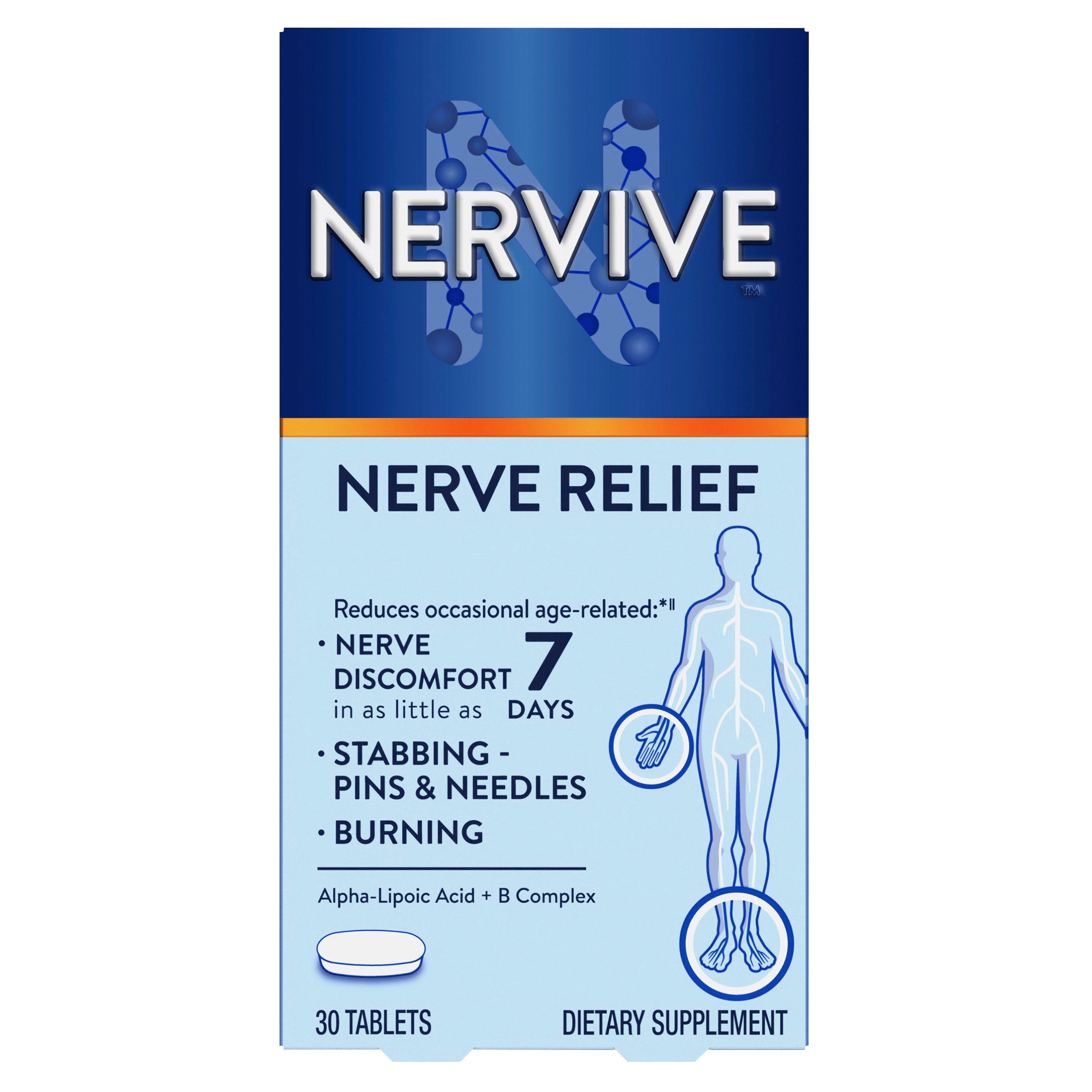 Nervive Nerve Relief Tablets with Alpha Lipoic Acid, B Vitamins ...
