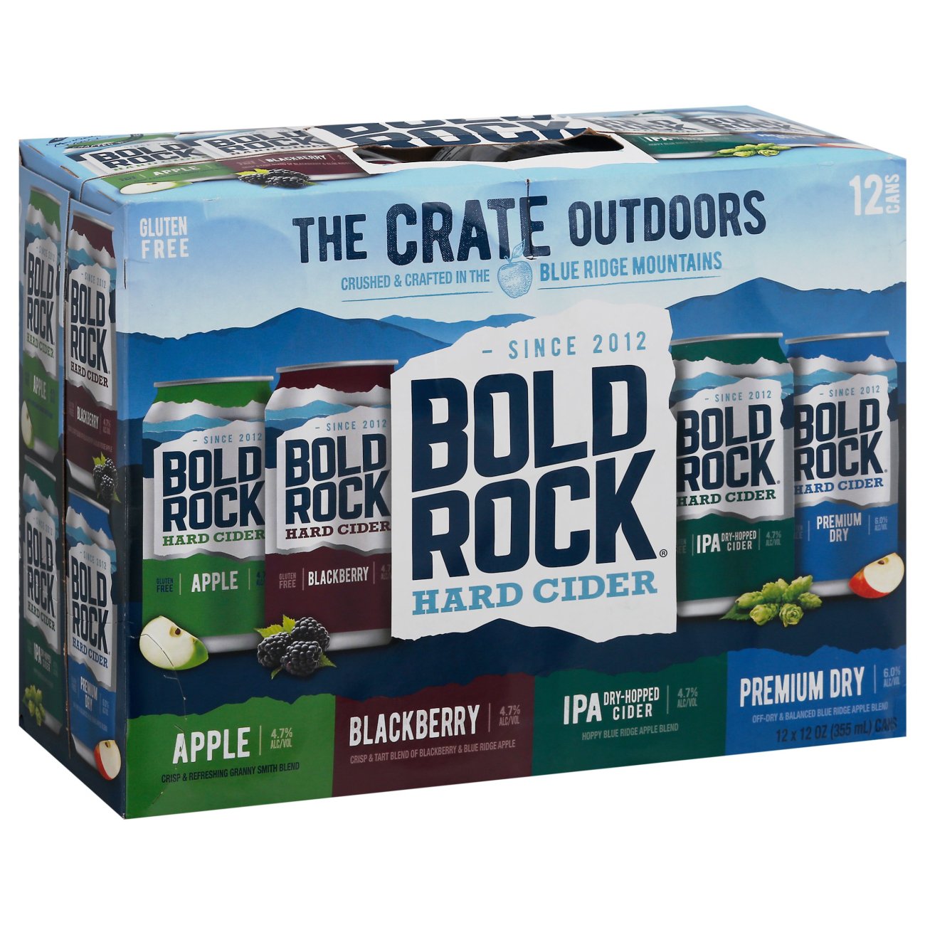 Bold Rock The Crate Outdoors Variety Pack Hard Cider 12 oz Cans - Shop ...