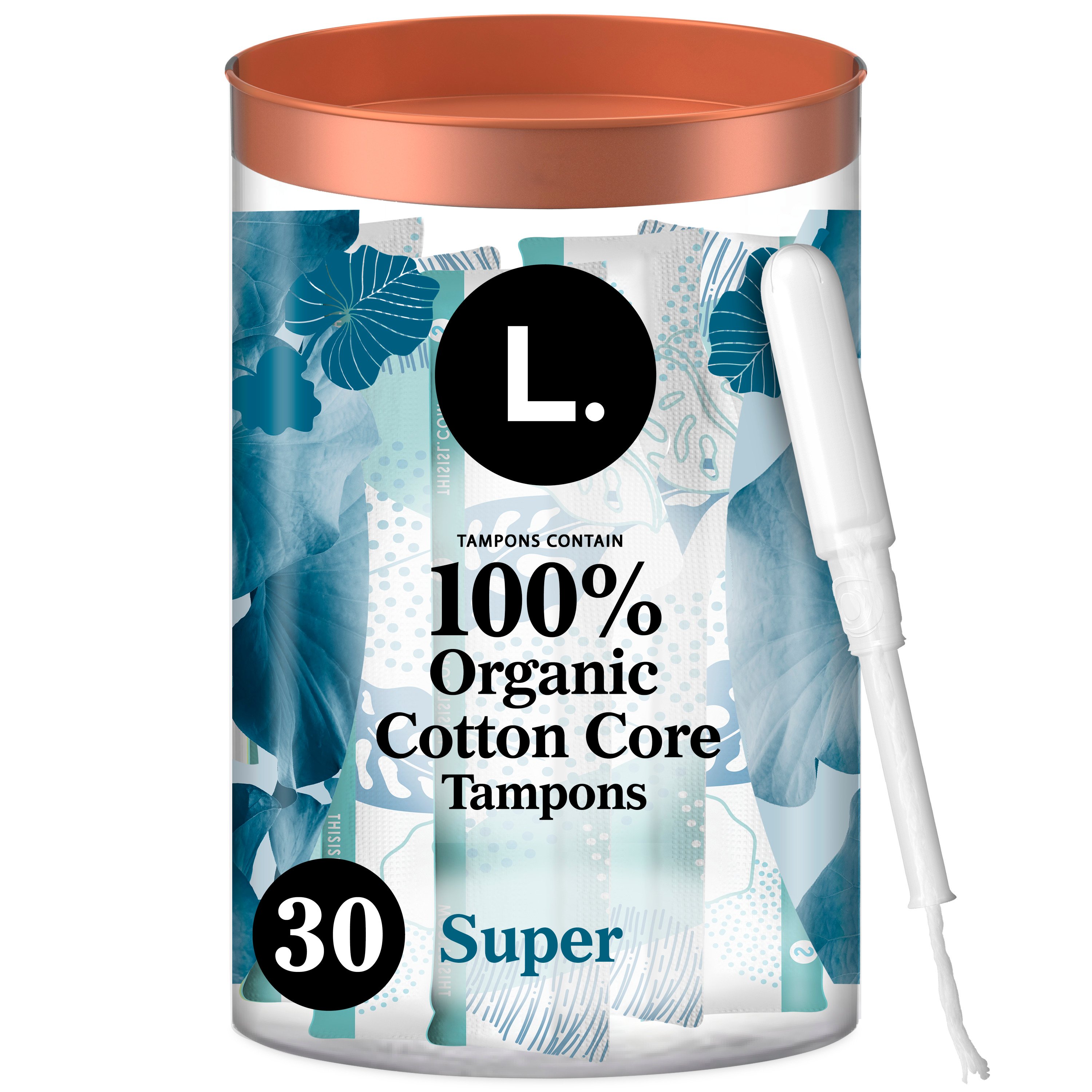 L. Organic Cotton Tampons Super Absorbency - Shop Tampons at H-E-B
