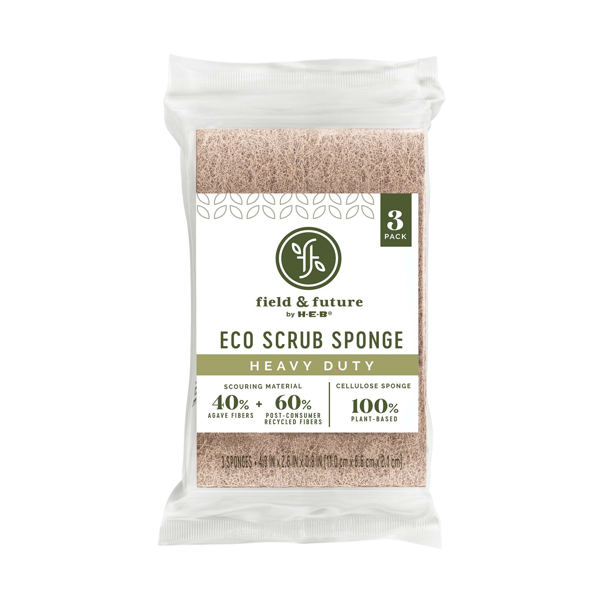 Field & Future by H-E-B Eco Scrub Heavy Duty Sponges - Shop Sponges ...