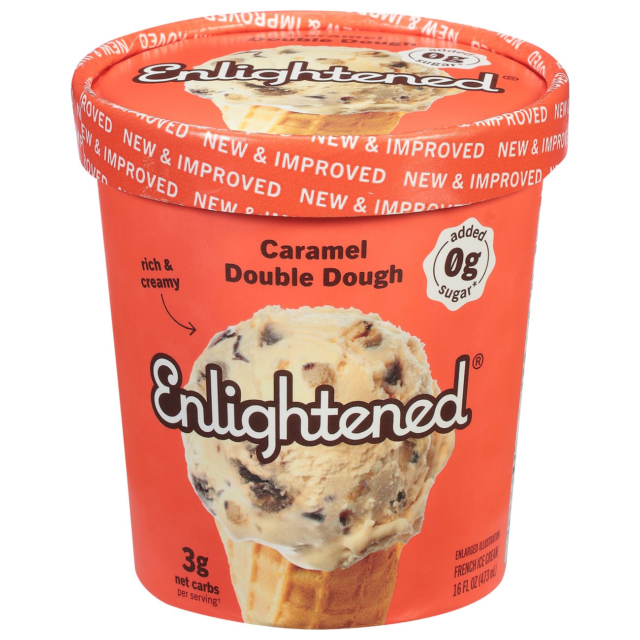 Enlightened Caramel Chocolate Double Dough Ice Cream - Shop Ice cream ...