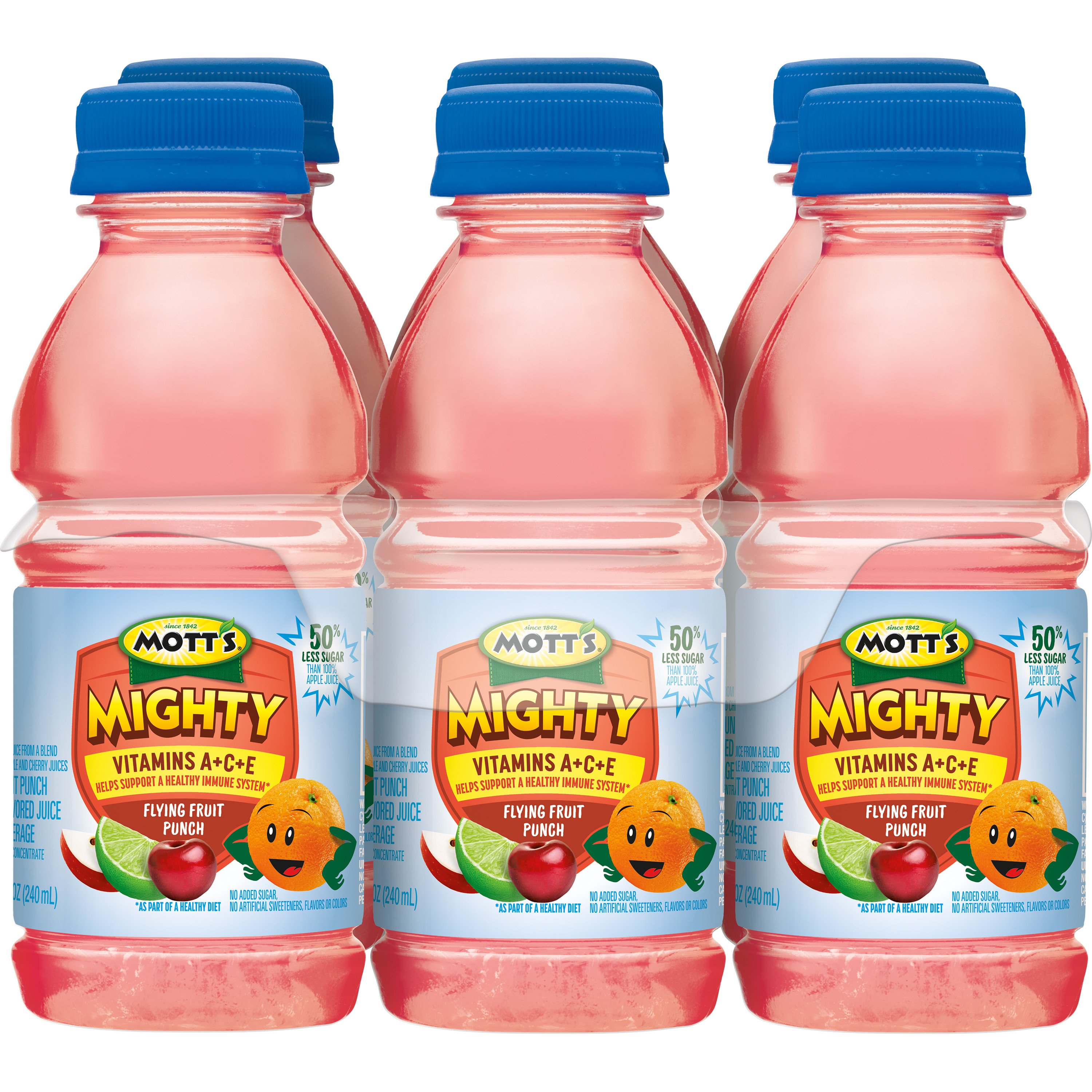 Mott's Mighty Flying Fruit Punch 8 oz Bottles - Shop Juice at H-E-B
