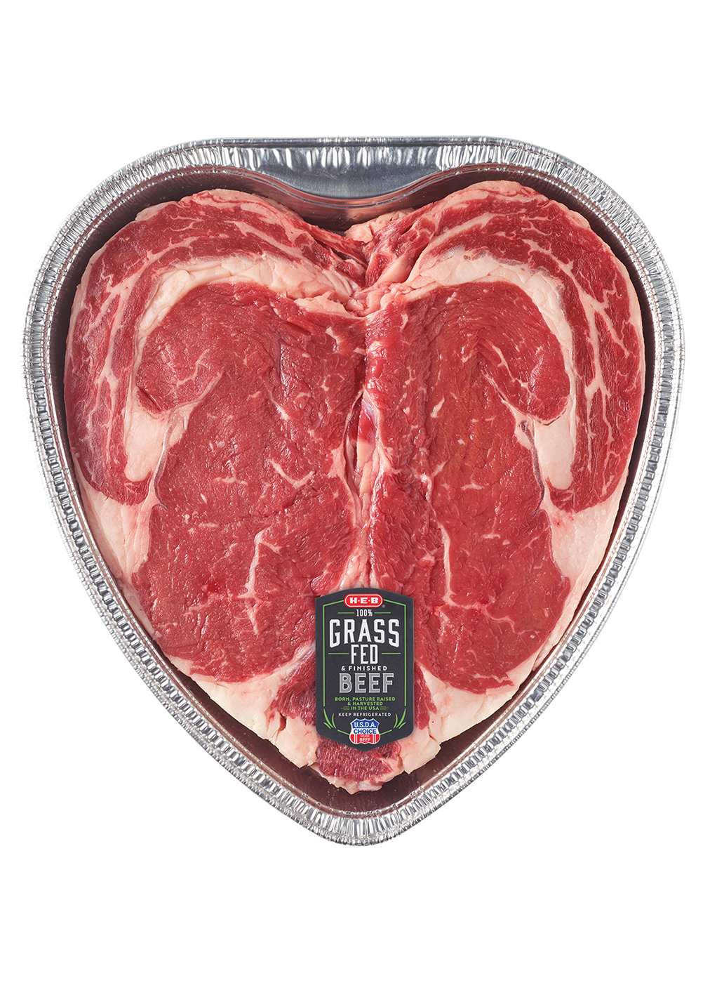 H-E-B Grass Fed & Finished Beef Boneless Ribeye Sweetheart Steak - USDA ...