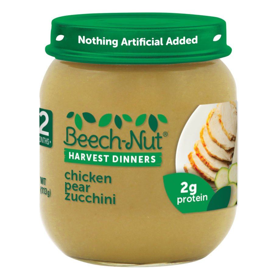 Beech-Nut Harvest Dinners Stage 2 Baby Food - Chicken Pear Zucchini ...