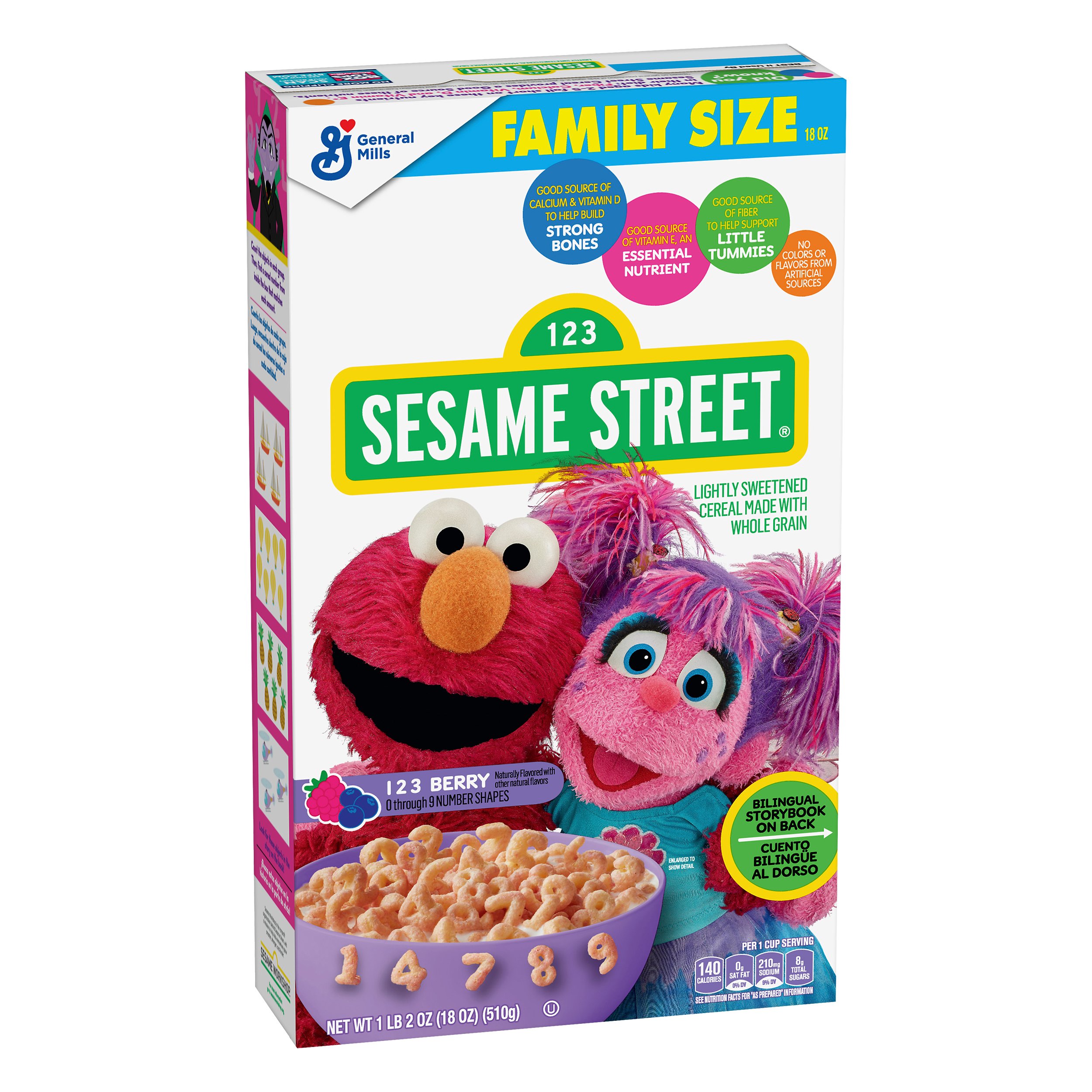 General Mills Sesame Street 123 Berry Cereal Family Size - Shop Cereal ...