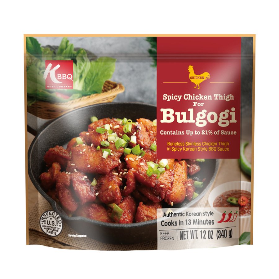 KBBQ Frozen Spicy Chicken Thigh Bulgogi - Shop Entrees & sides at H-E-B