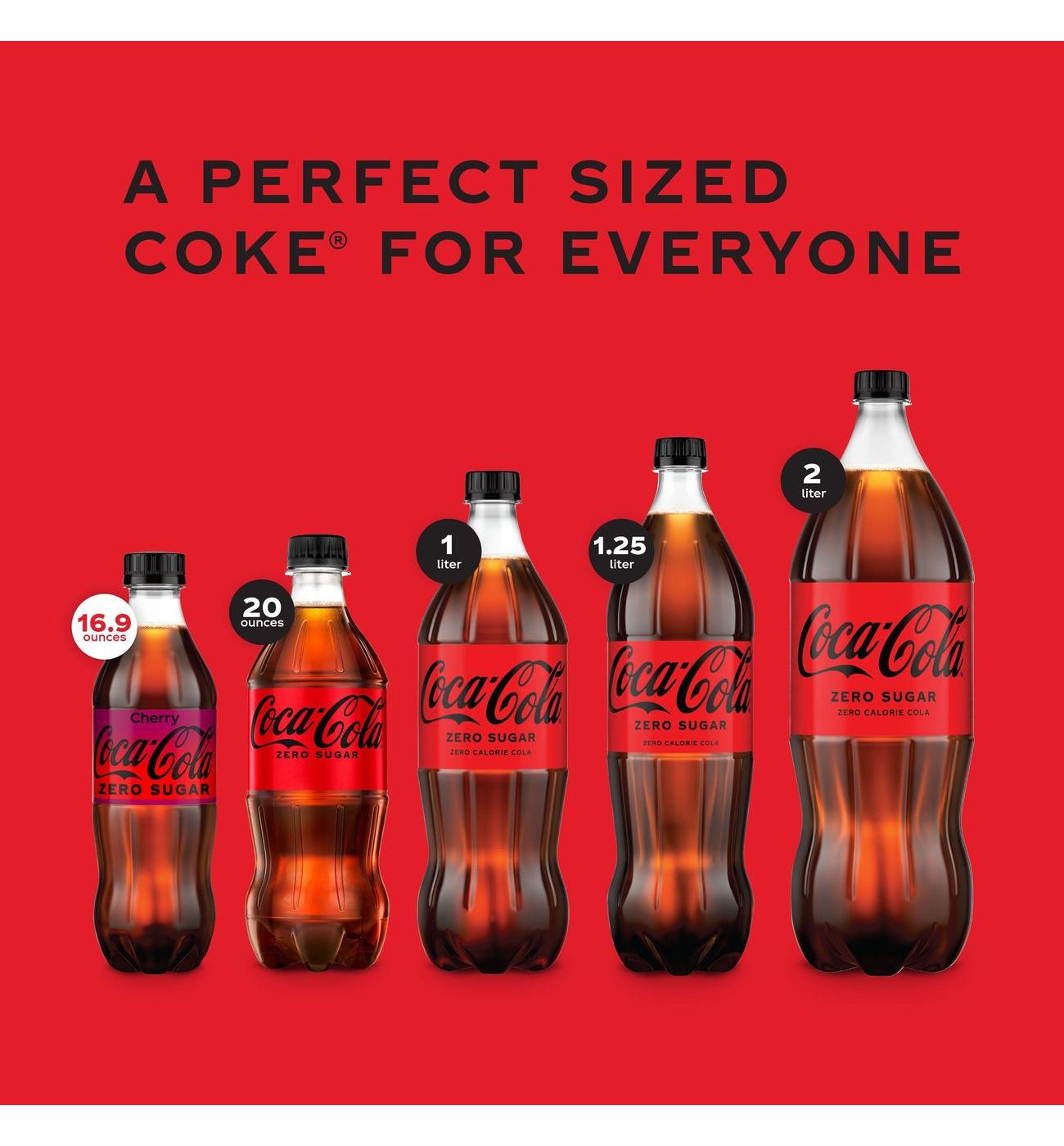 Coca-Cola Cherry Coke Zero Sugar 16.9 oz Bottles - Shop Soda at H-E-B