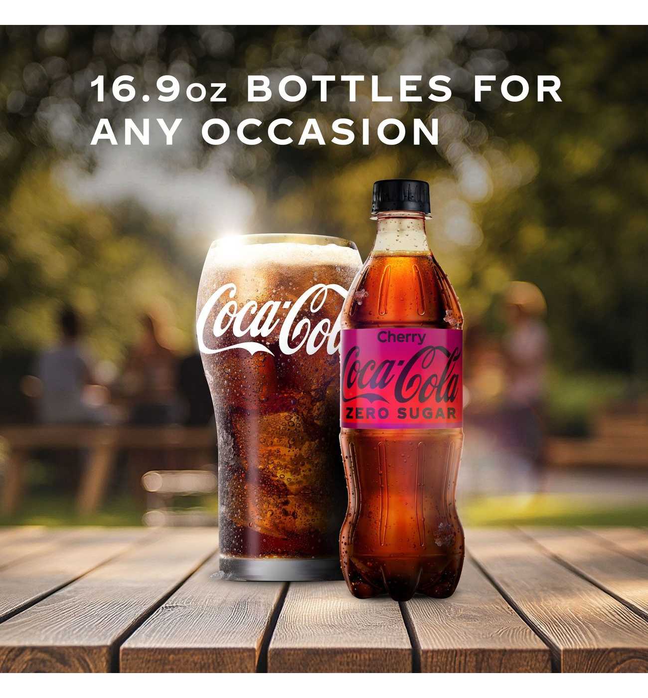 Coca-Cola Cherry Coke Zero Sugar 16.9 oz Bottles - Shop Soda at H-E-B