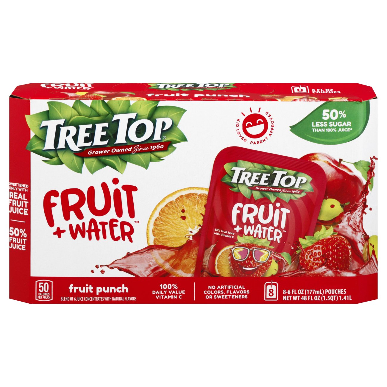 Tree Top Fruit + Water Fruit Punch Juice Drink 6 oz Pouches - Shop ...