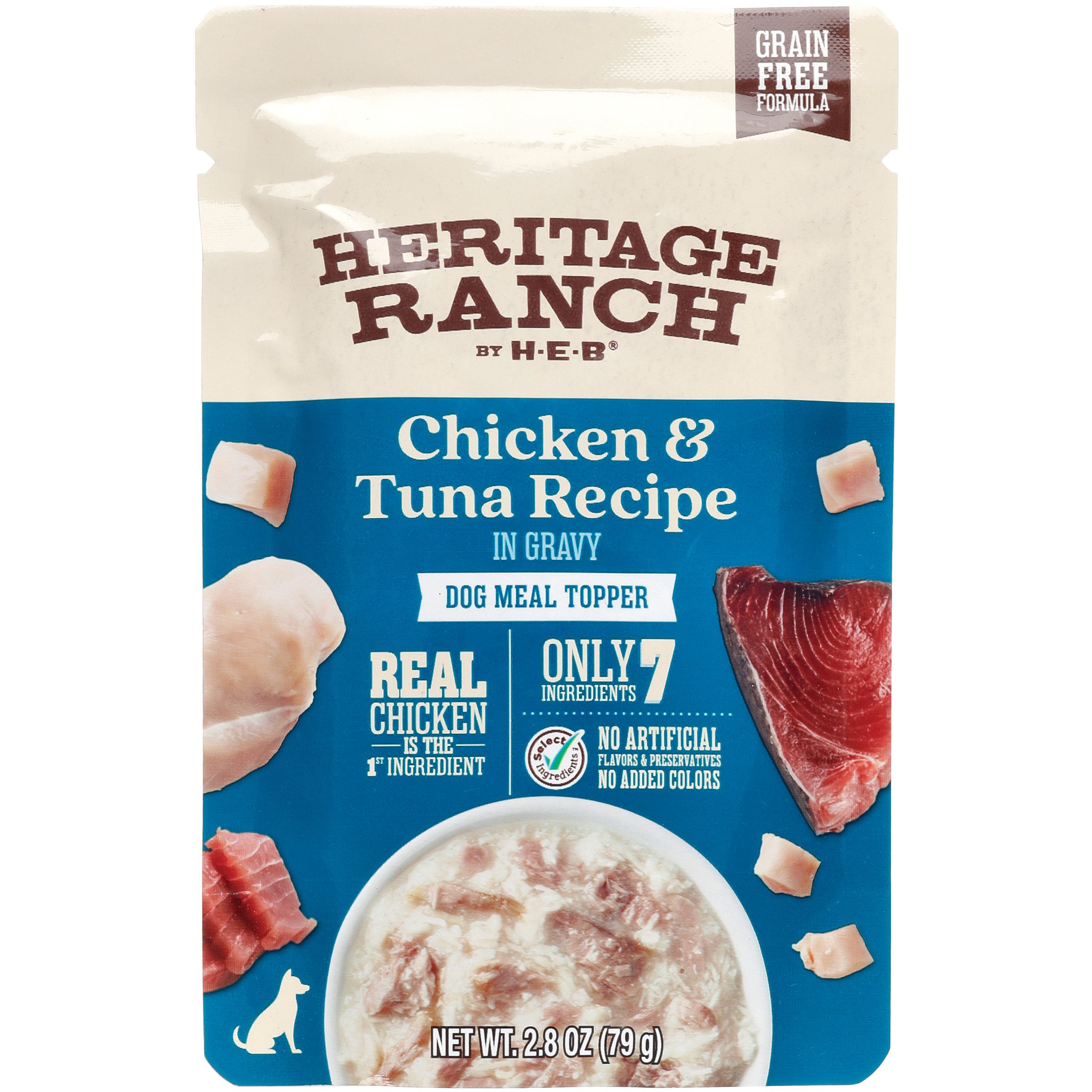 Heritage Ranch by H-E-B Grain-Free Dog Meal Topper - Chicken & Tuna ...