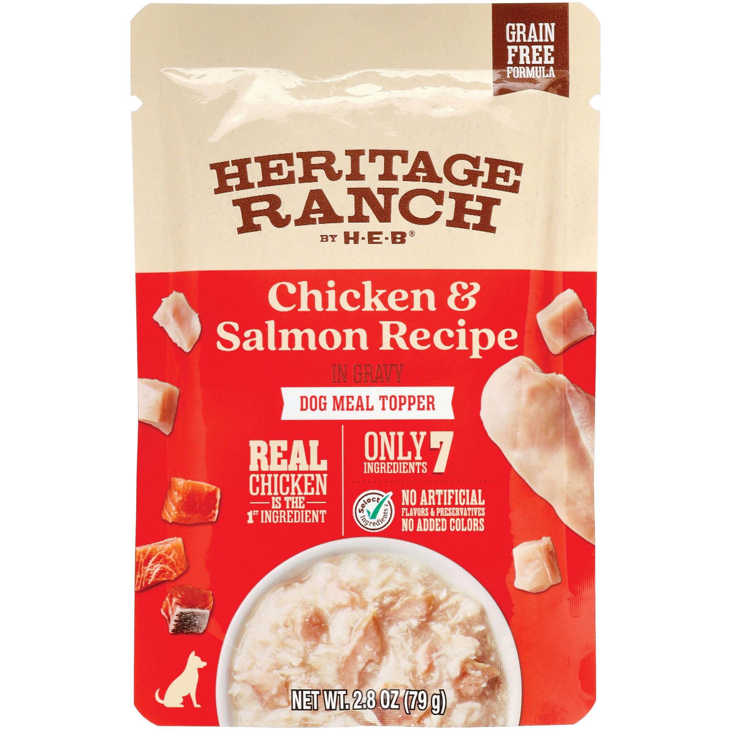 Heritage Ranch by H-E-B Grain-Free Dog Meal Topper - Chicken & Salmon ...