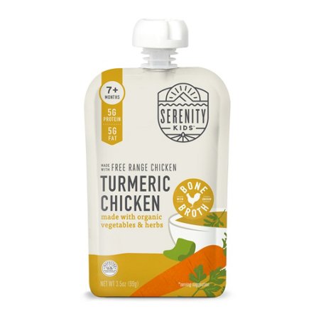 Serenity Kids Baby Food Pouch - Turmeric Chicken with Bone Broth, 3.5 ...