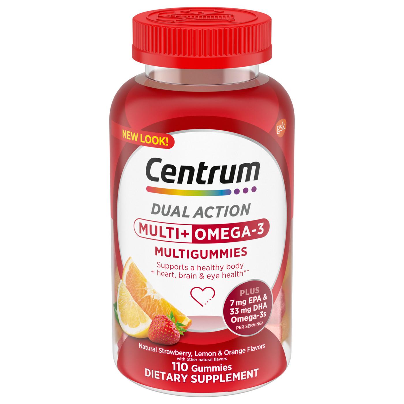 Centrum Dual Action Multi + Omega-3 Gummies - Shop Multivitamins at H-E-B