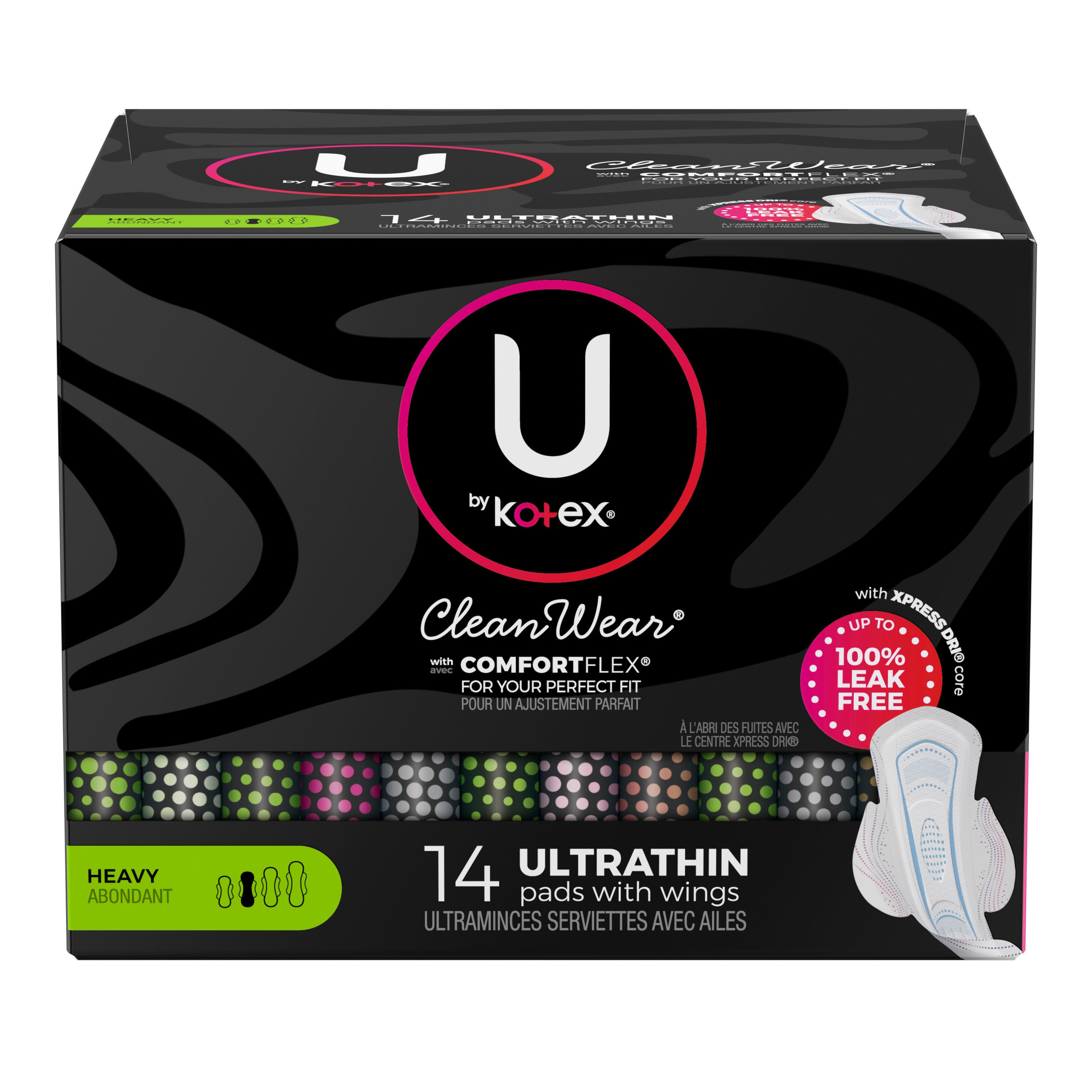 U CleanWear Ultra Thin Heavy Pads with Wings - Shop Pads & Liners at H-E-B