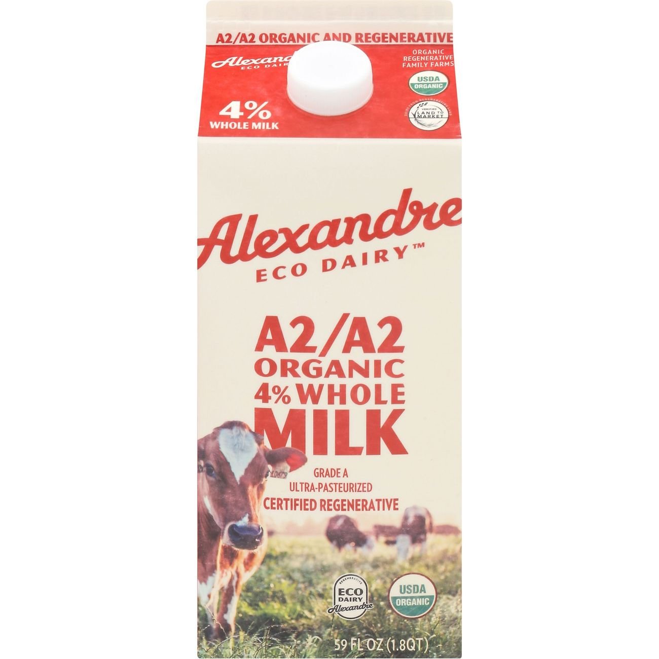 Alexandre Eco Dairy Organic 4% Whole Milk - Shop Milk at H-E-B