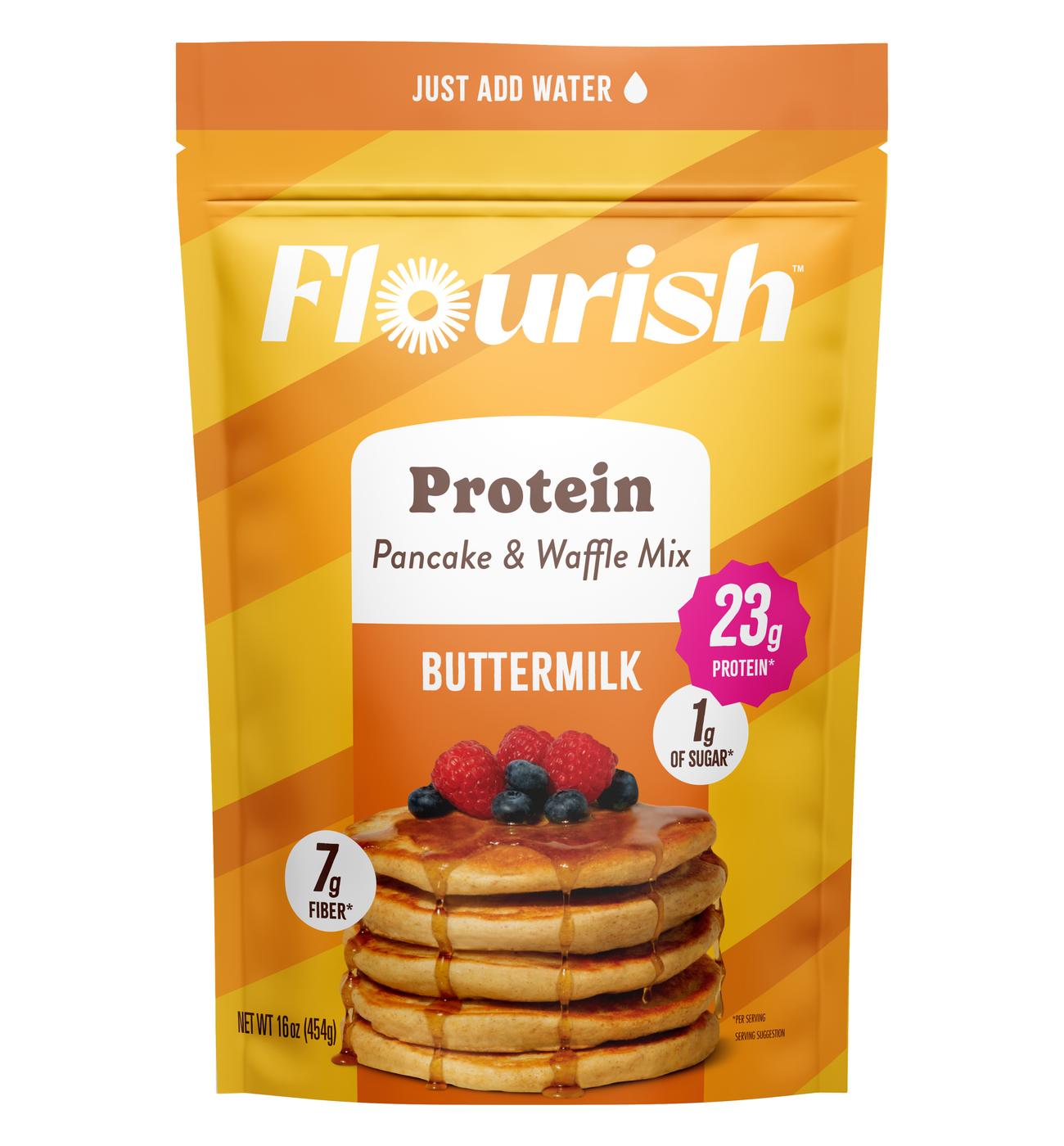 FLOURISH Buttermilk Protein Pancake Mix - Shop Pancake mixes at H-E-B