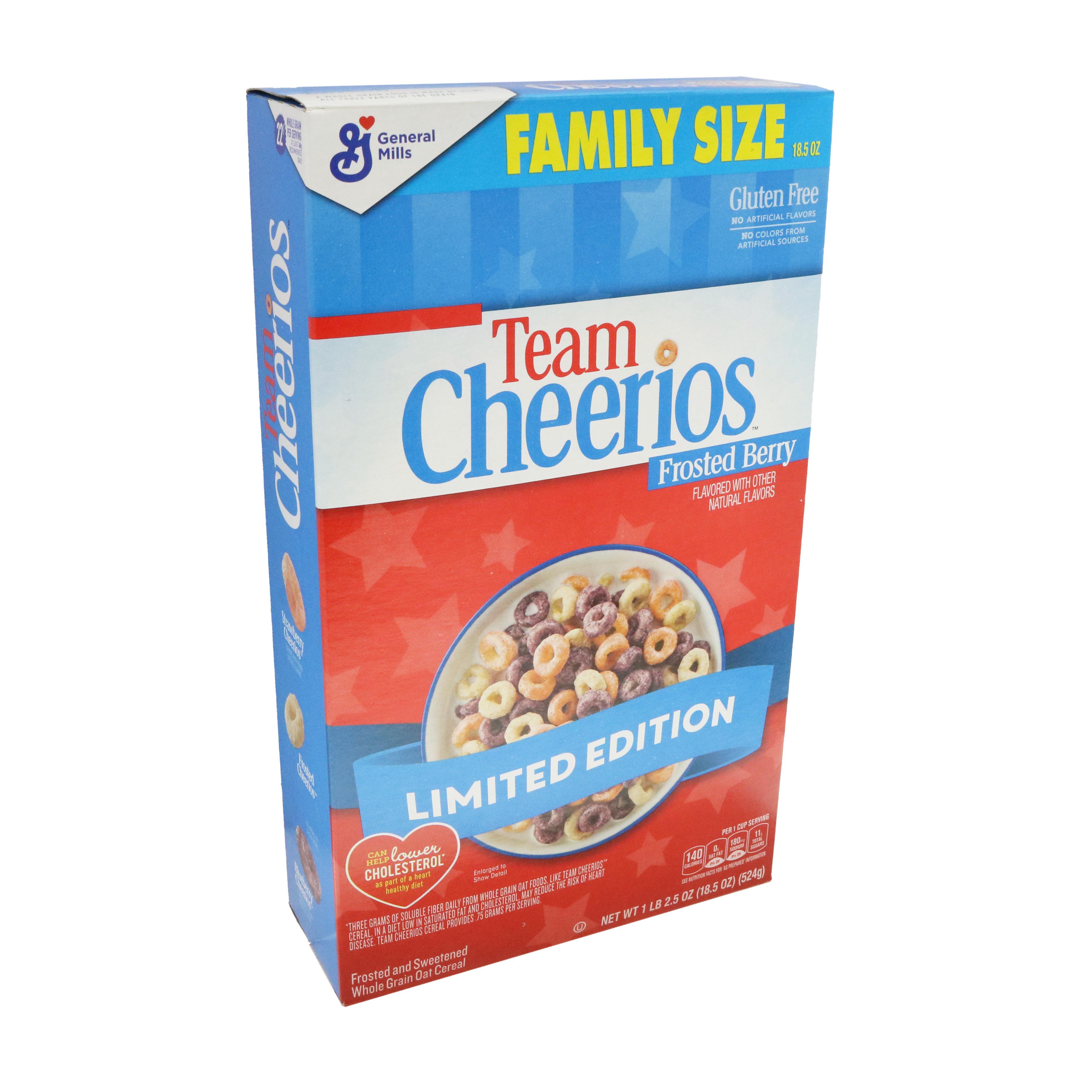 General Mills Team Cheerios Frosted Berry Cereal Family Size - Shop ...
