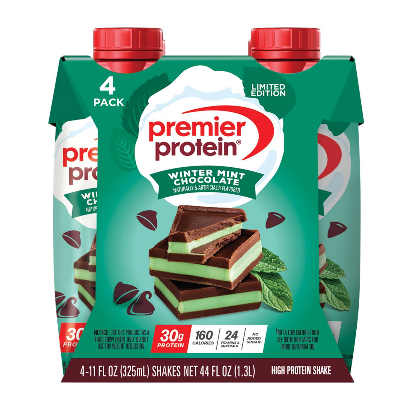 Premier Protein Winter Mint Chocolate Protein Shake - 30g Protein ...