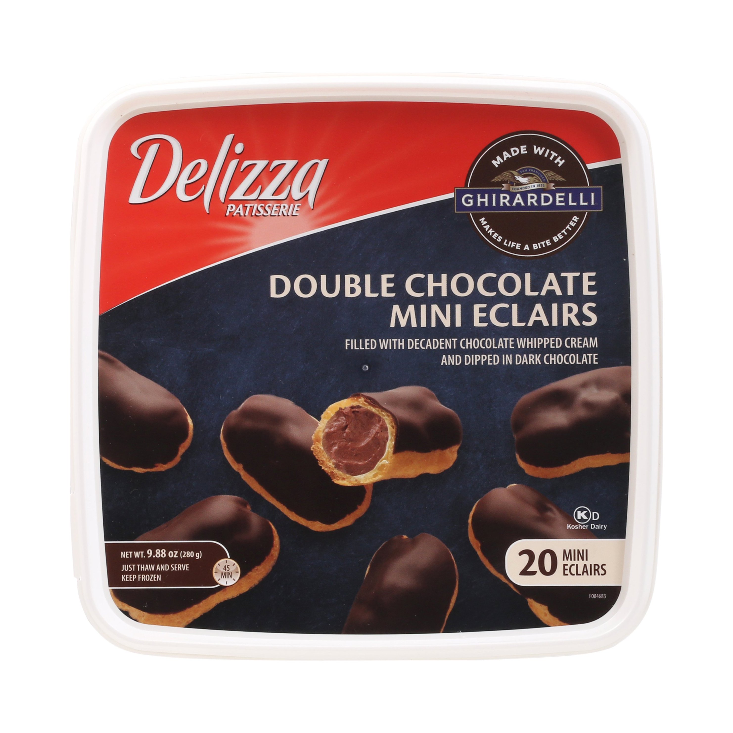 Delizza Patisserie Ghirardelli Double Chocolate Mini Eclairs - Shop ...