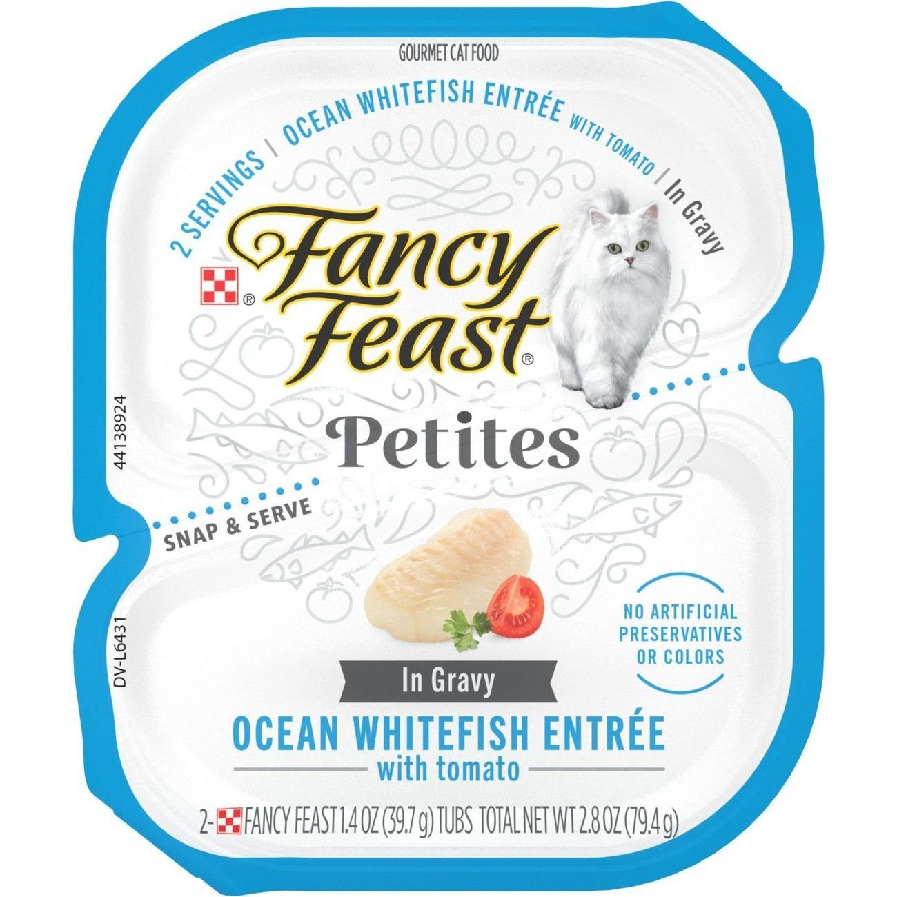 Fancy Feast Purina Gourmet Gravy Wet Cat Food, Petites Ocean Whitefish ...