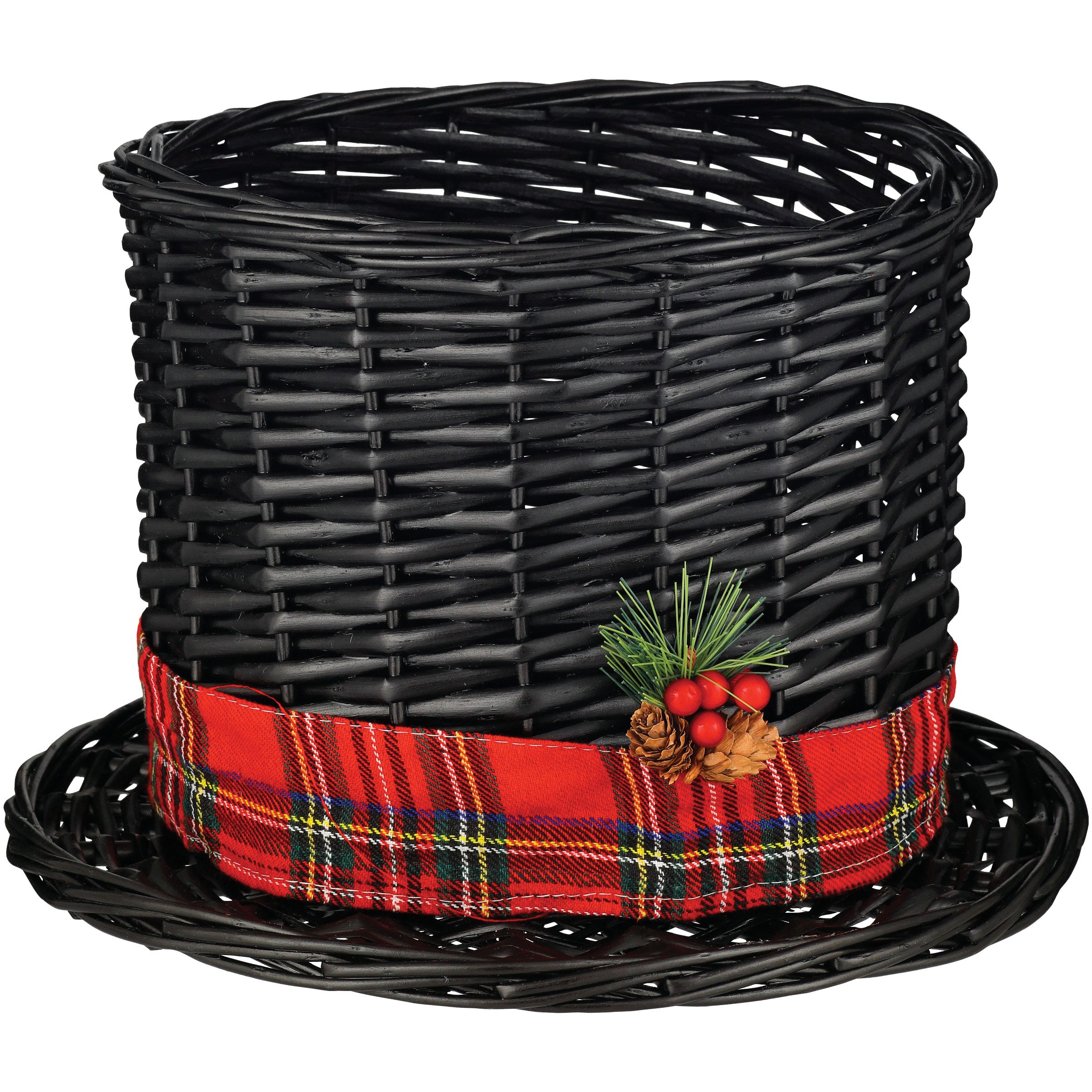 Destination Holiday Wicker Snowman Hat Tabletop Decor - Shop Storage ...