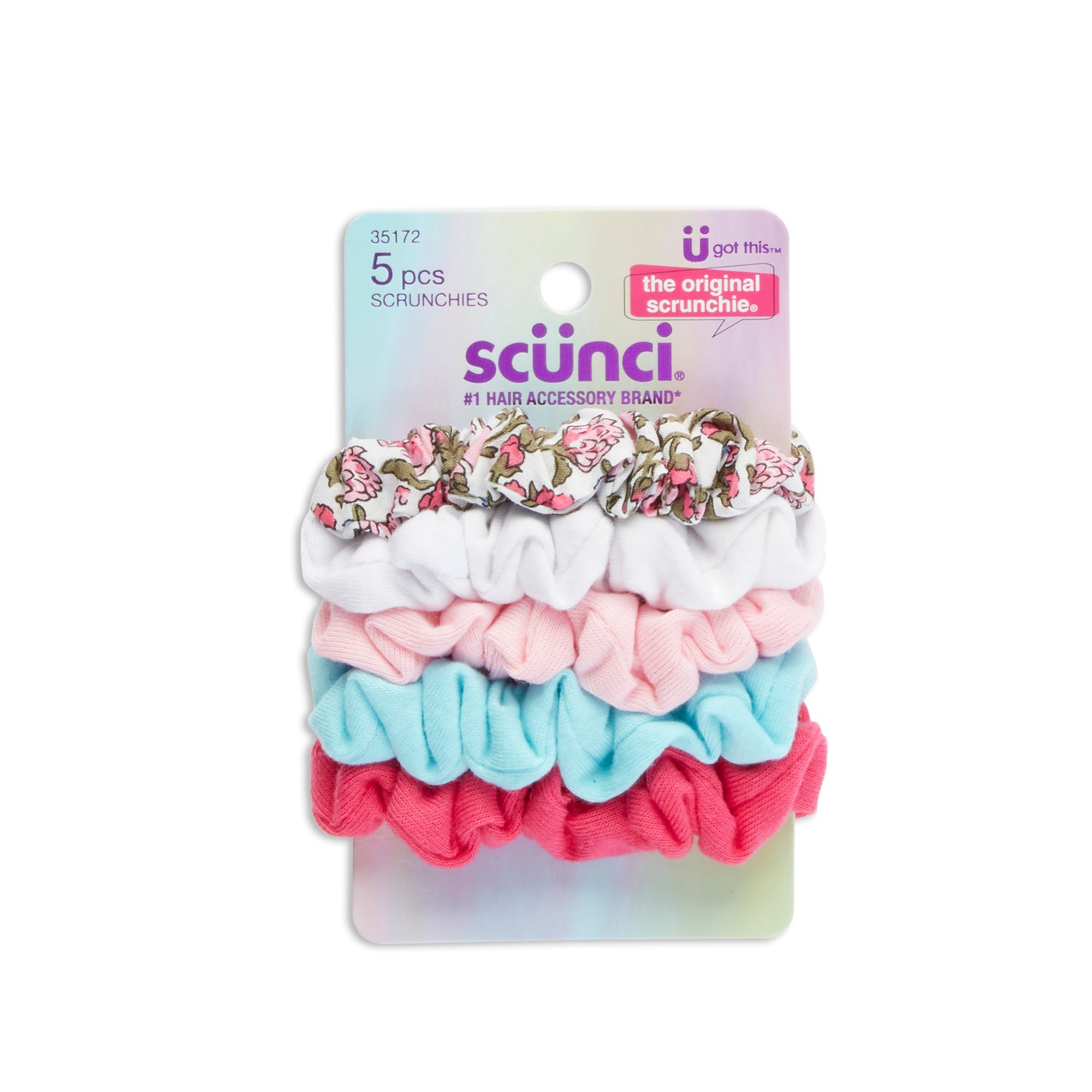 Scunci Mini Scrunchies Pink Floral - Shop Hair accessories at H-E-B