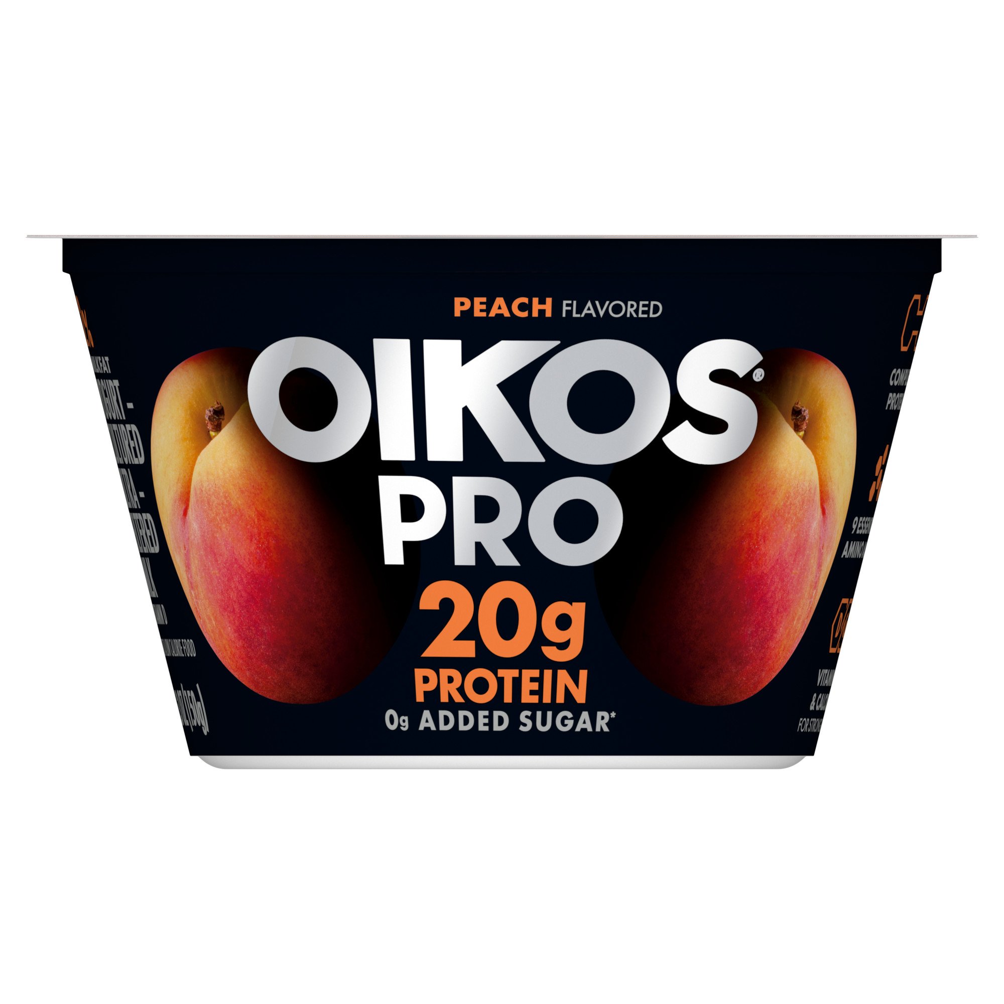Oikos Pro 20g Protein Zero Added Sugar Non Fat Blended Greek Yogurt ...