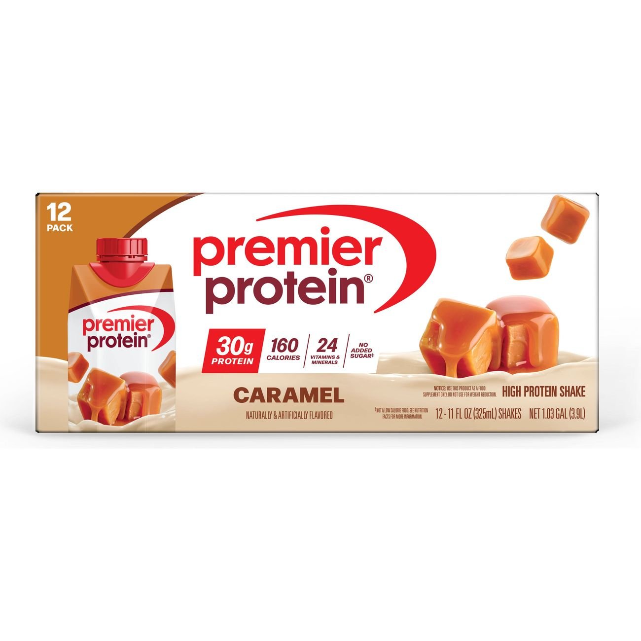 Premier Protein 30g Protein Shakes 12 pk Cartons - Caramel - Shop Diet ...