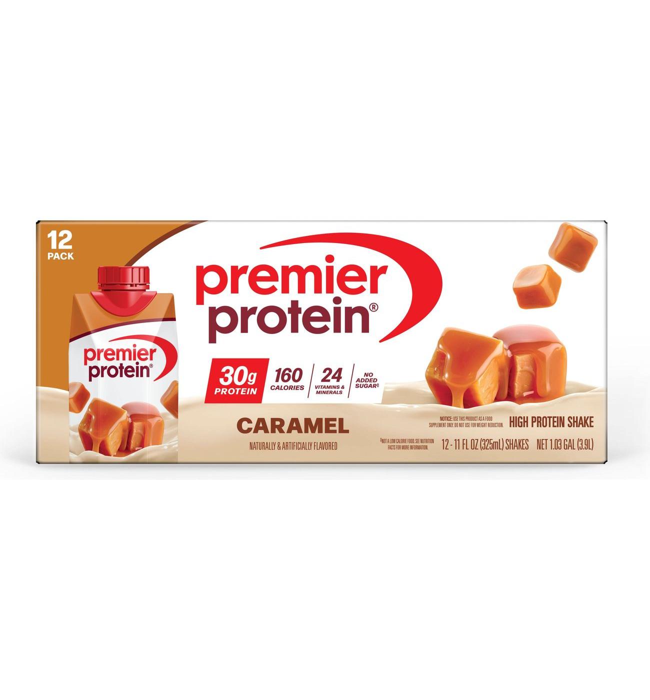 Premier Protein 30g Protein Shakes 12 pk Cartons - Caramel - Shop Diet ...