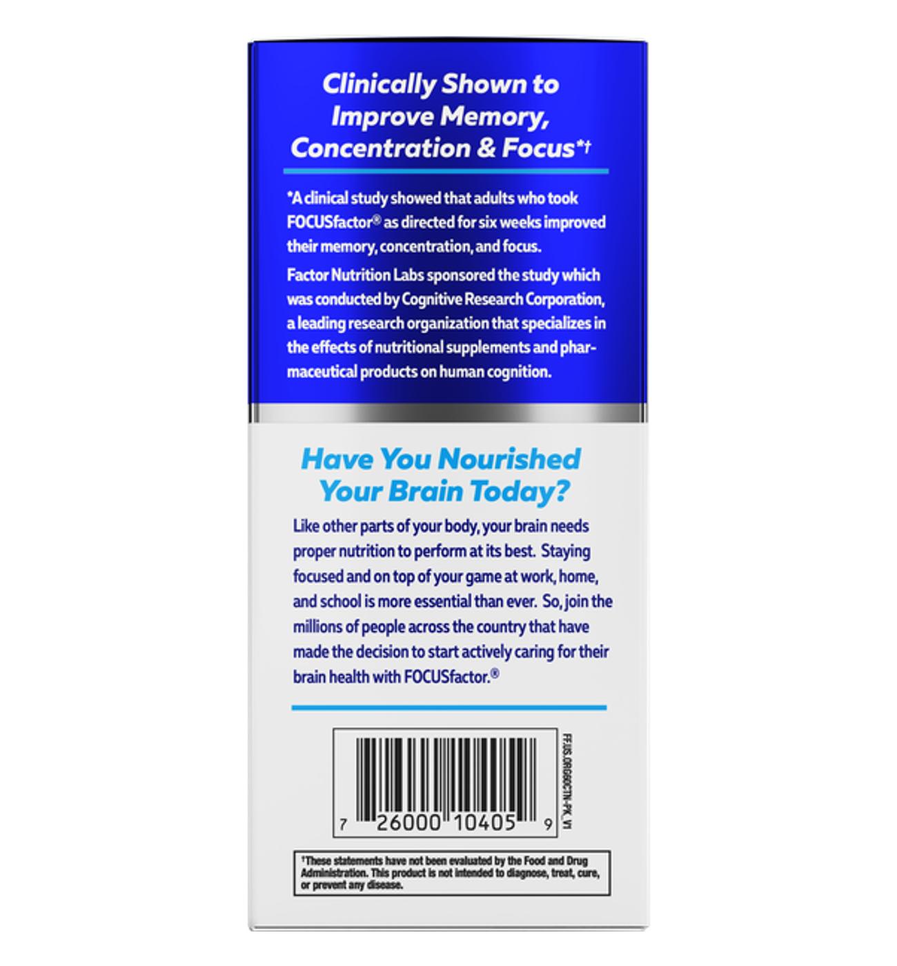 Focus Factor Brain Supplement & Complete Multivitamin - Shop Diet ...