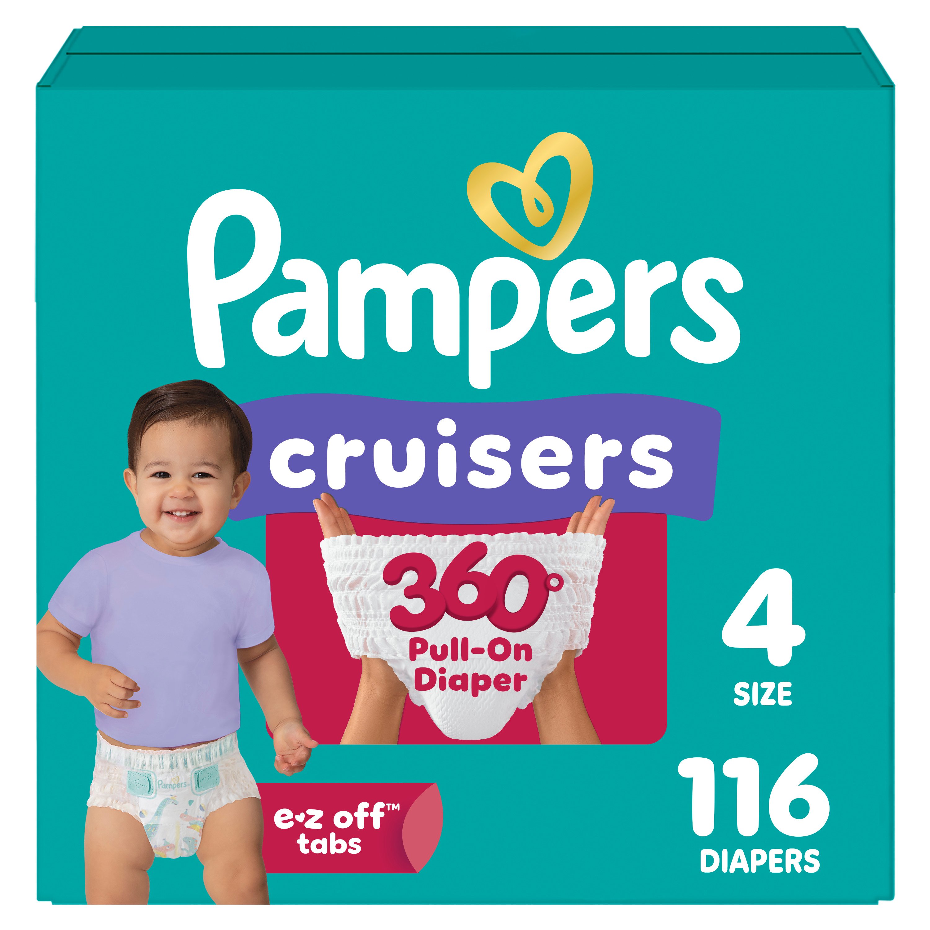 Pampers Cruisers 360 Degrees Pull On Diaper - Size 4 - Shop Diapers at ...
